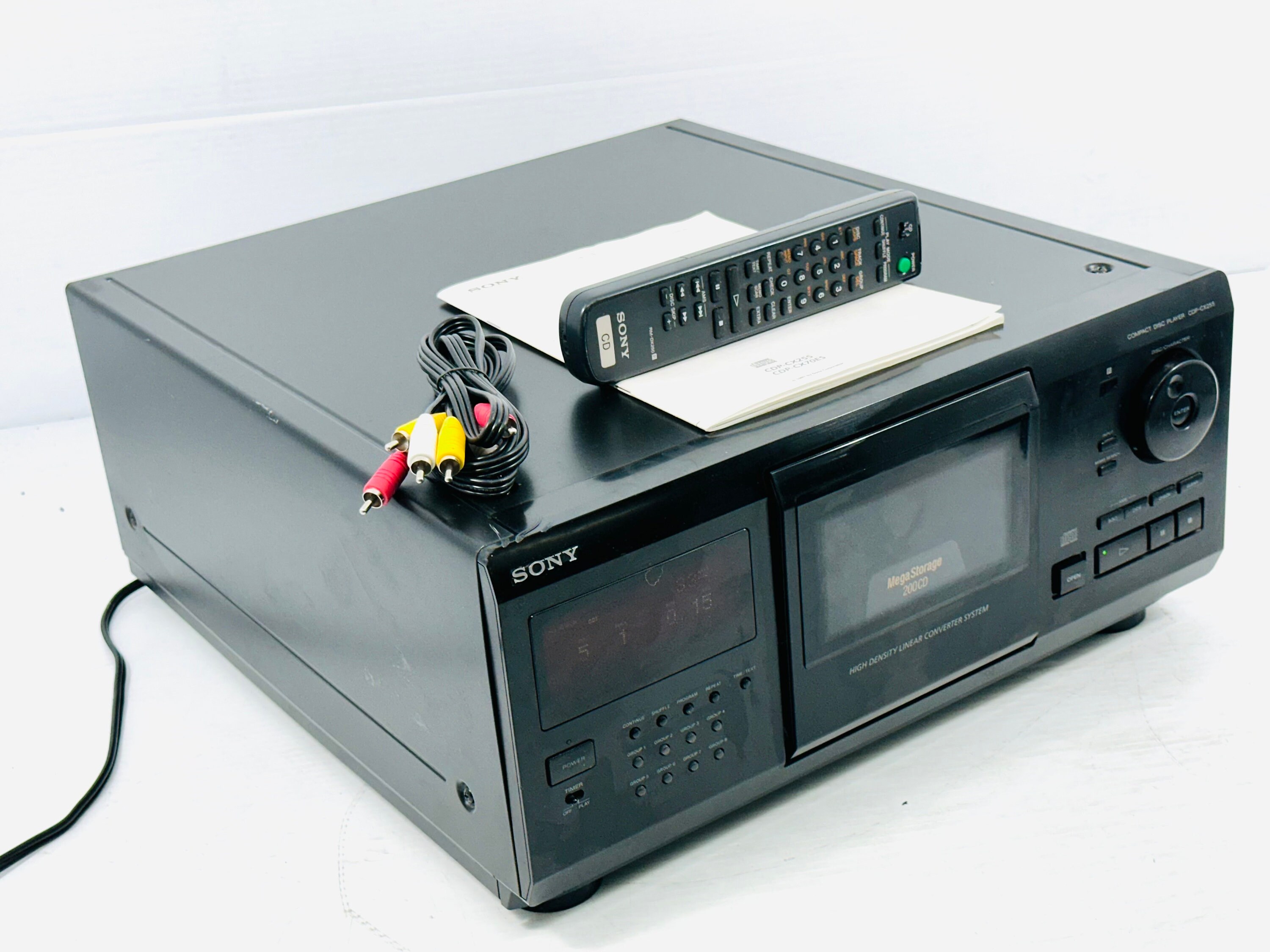 Vintage Pro Refurb Sony Mega Storage 200 Cd Disk CDP-CX255 Cd Player ...