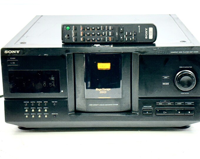 Vintage {pro Refurb} Sony CD Player Black CDP-CX220 200 Disc Changer W ...