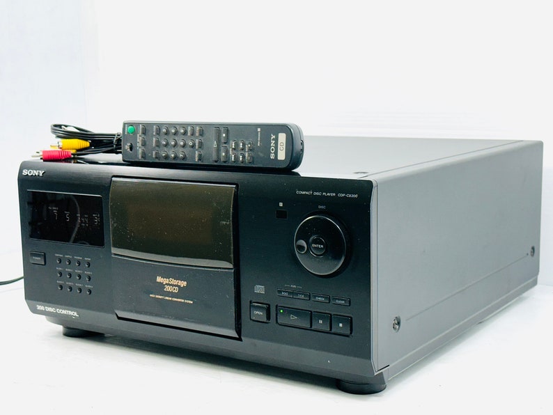 Vintage Sony Mega Storage 200 Cd Disk CDP-CX200 Cd Player With Original ...