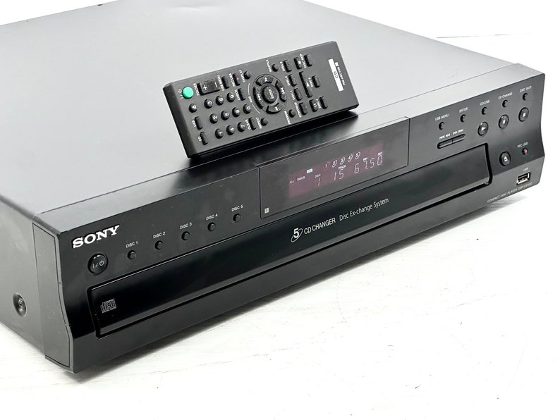 Vintage Sony CD Player CDP-CE500 5 Disc Changer Compact Disc Player ...