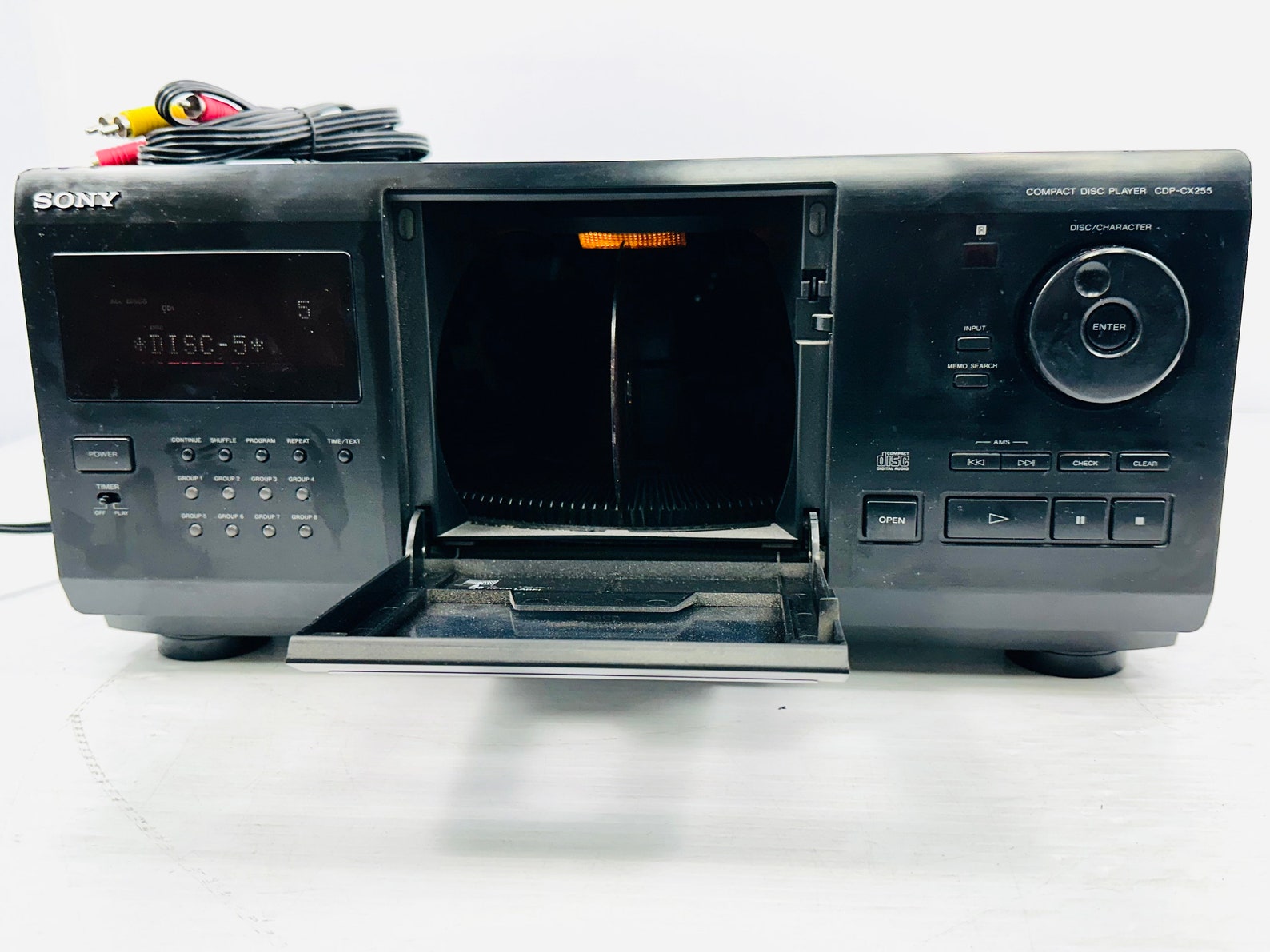 Vintage Pro Refurb Sony Mega Storage 200 Cd Disk CDP-CX255 Cd Player ...