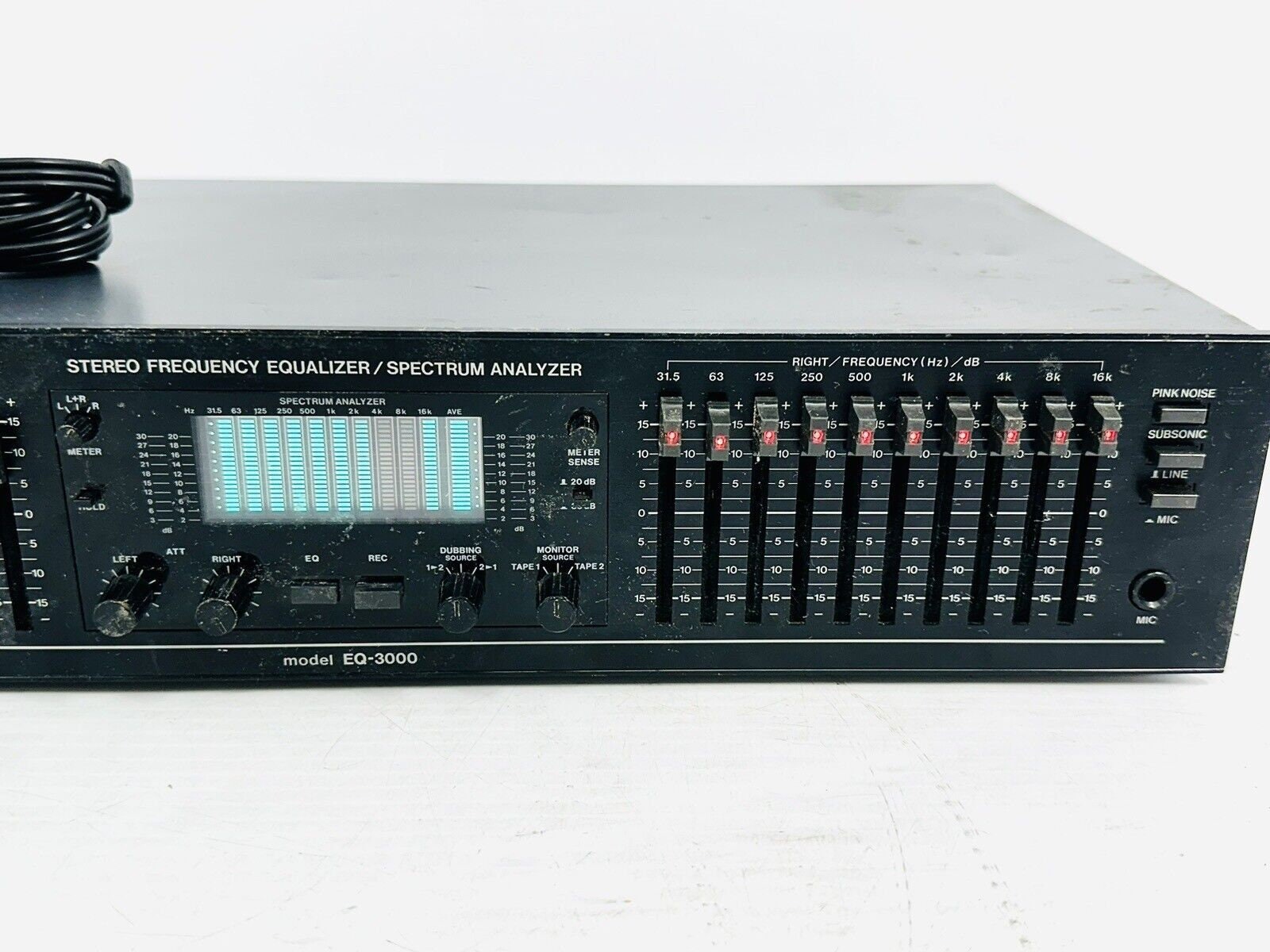 BSR Model EQ-3000 Stereo Frequency Equalizer Spectrum Analyzer Tested ...