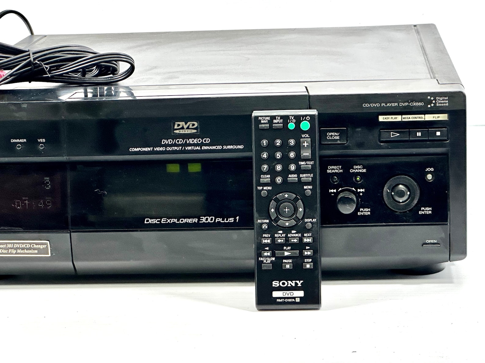 Vintage Sony DVP-CX860 Disc Explorer 300+1 DVD/CD Changer/player With ...
