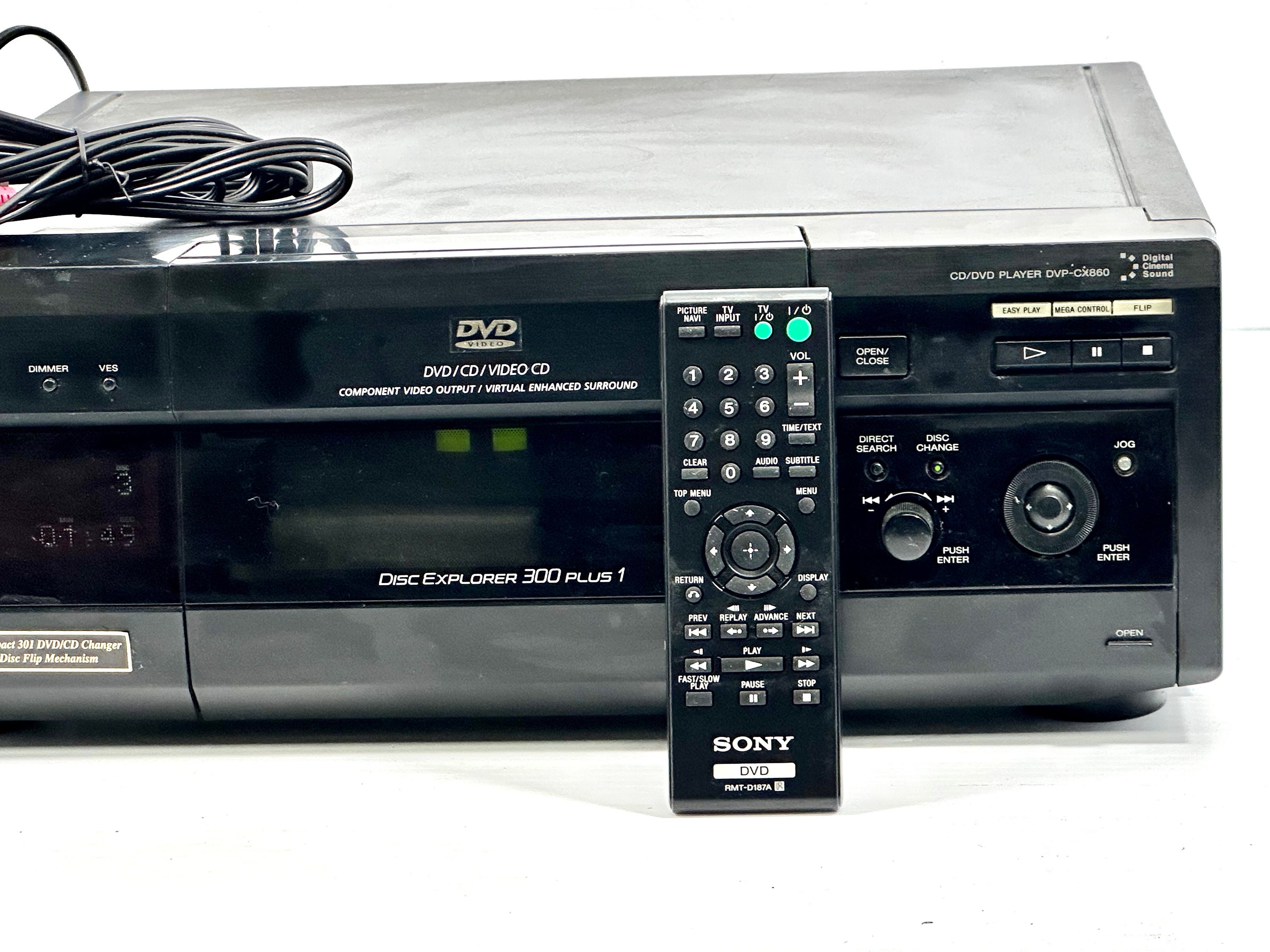 Vintage Sony DVP-CX860 Disc Explorer 300+1 DVD/CD Changer/player With ...