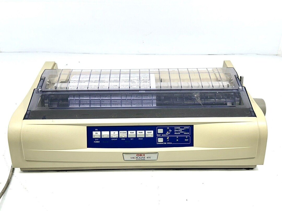 Oki Microline 491 Dot-matrix Printer *partial Testing, 24 Pin, Working ...