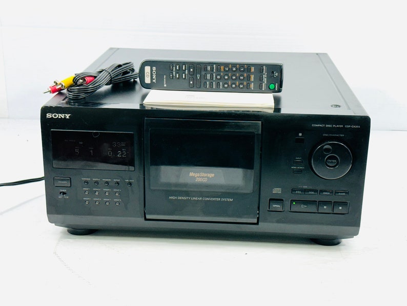 Vintage Pro Refurb Sony Mega Storage 200 Cd Disk CDP-CX255 Cd Player ...