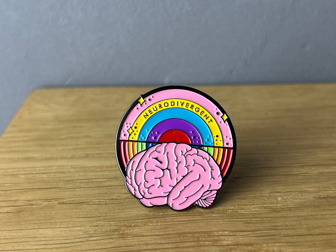 Neurodivergent Club Large Enamel Pin Button Badge: Autism - Etsy