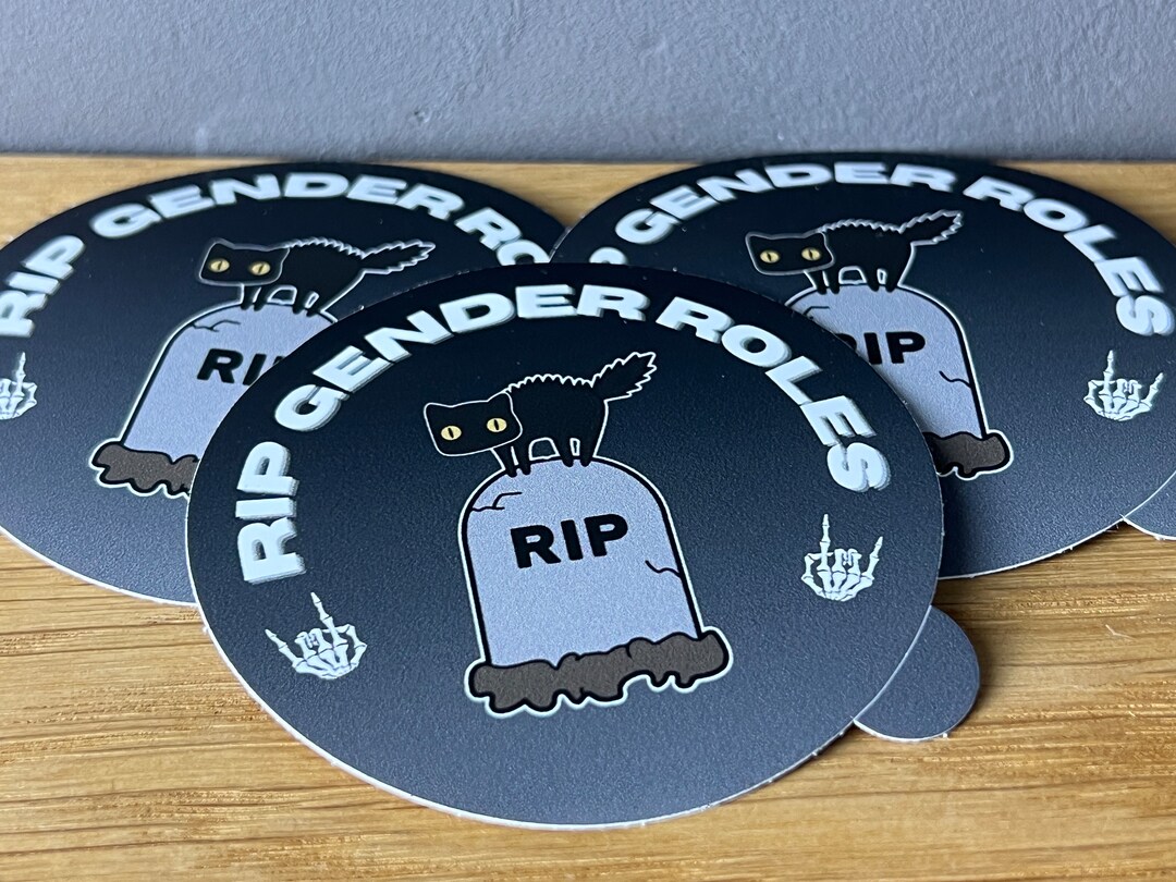 RIP Gender Roles DIY Stickers Decals Feminist Punk LGBTQ Rainbow ...