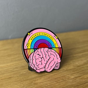 Neurodivergent Club Large Enamel Pin Button Badge: Autism - Etsy
