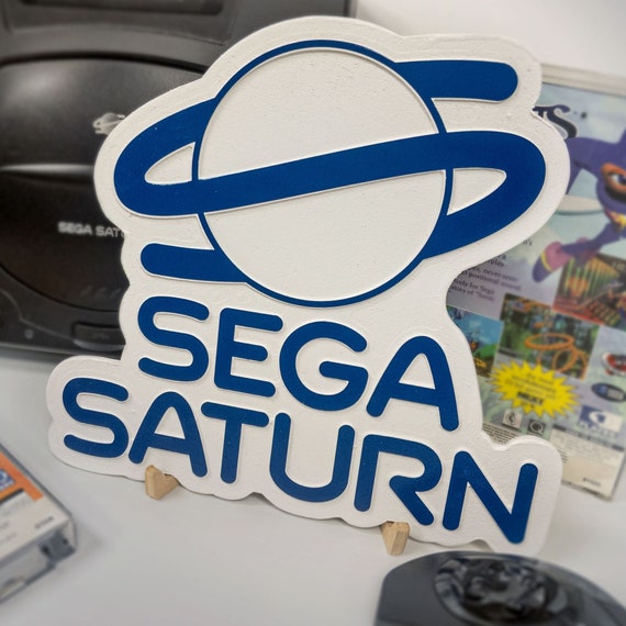 Sega Saturn Logo Black