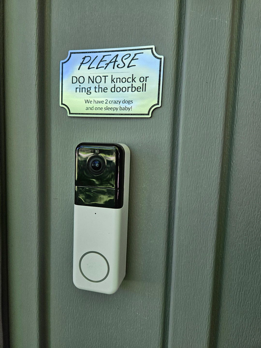 Door Sign - Do Not Ring Doorbell - Reflective - Etsy