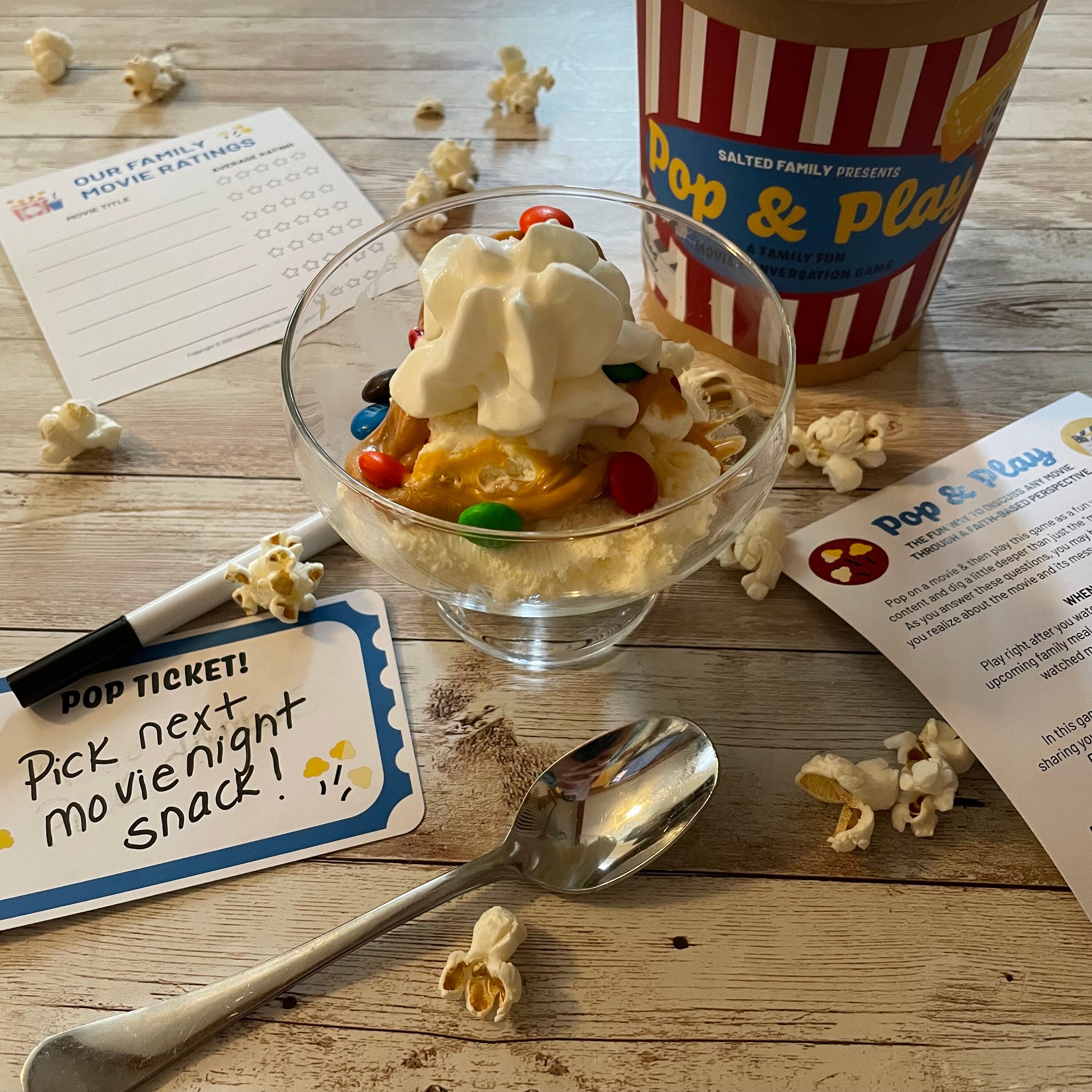 Pop + Play Family Movie Conversation Card Game (christian) - Etsy