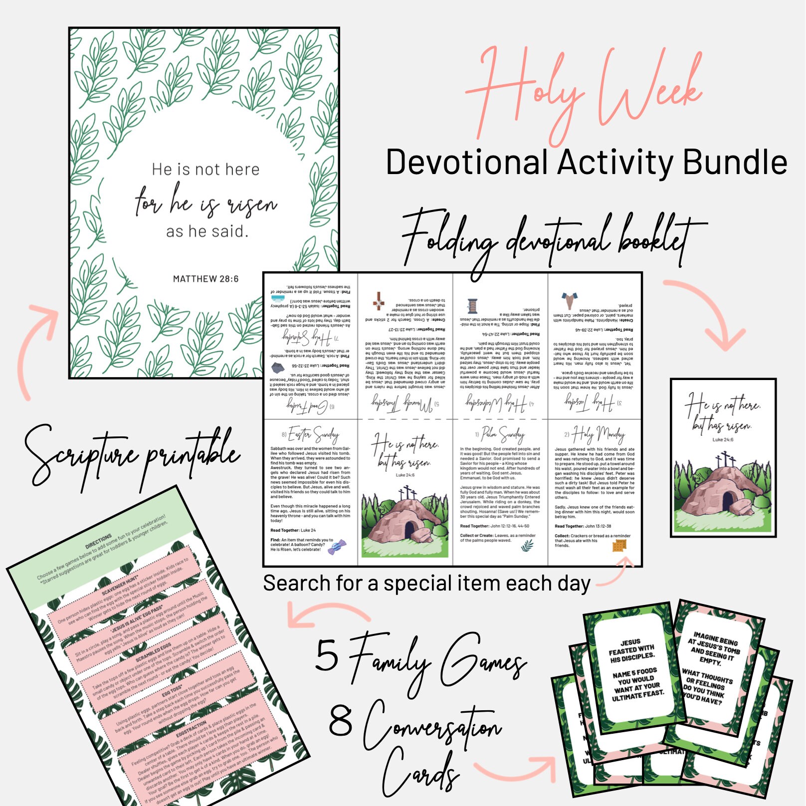 Printable Holy Week Family Devotional Booklet + Activities - Christian ...