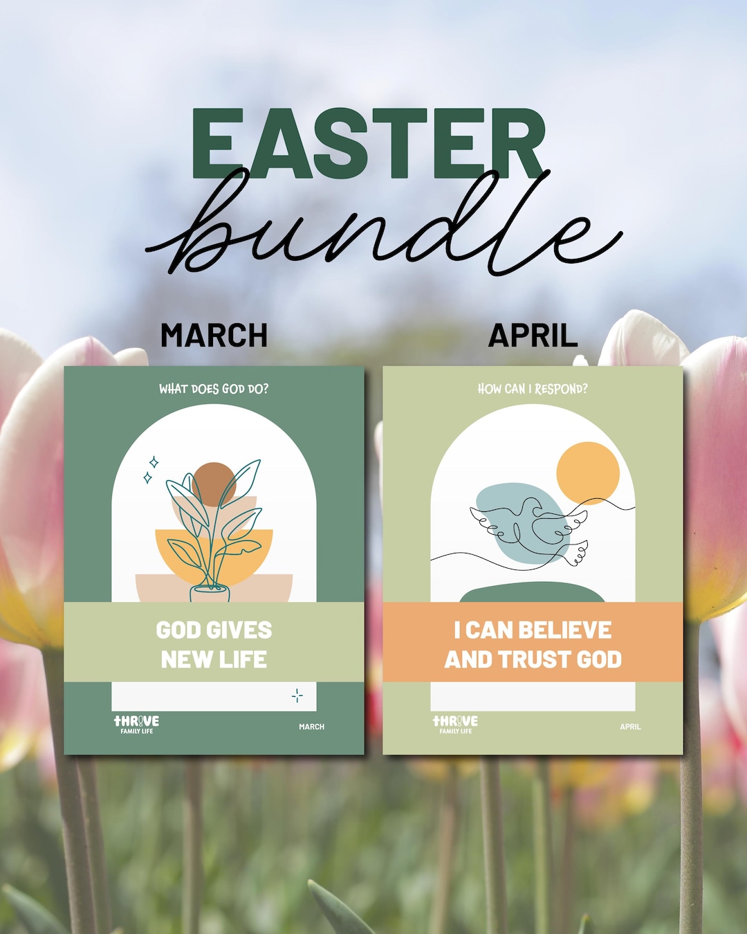 Easter Toddler Activity Bundle | March & April Monthly Menus ...