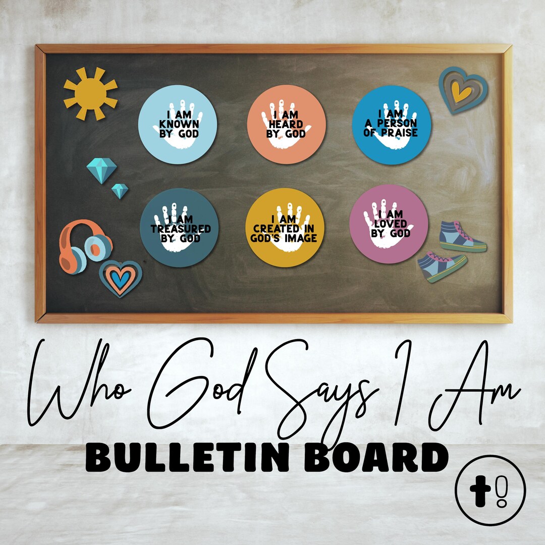 Who God Says I Am Bulletin Board Kit - Etsy