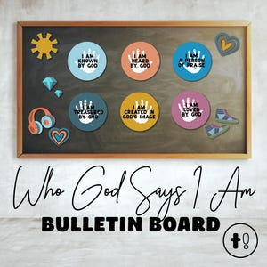 Who God Says I Am Bulletin Board Kit - Etsy