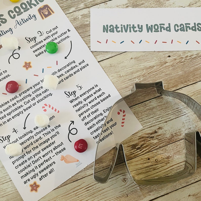 Ugly Sweater Cookie Decorating Game (nativity Story) - Etsy