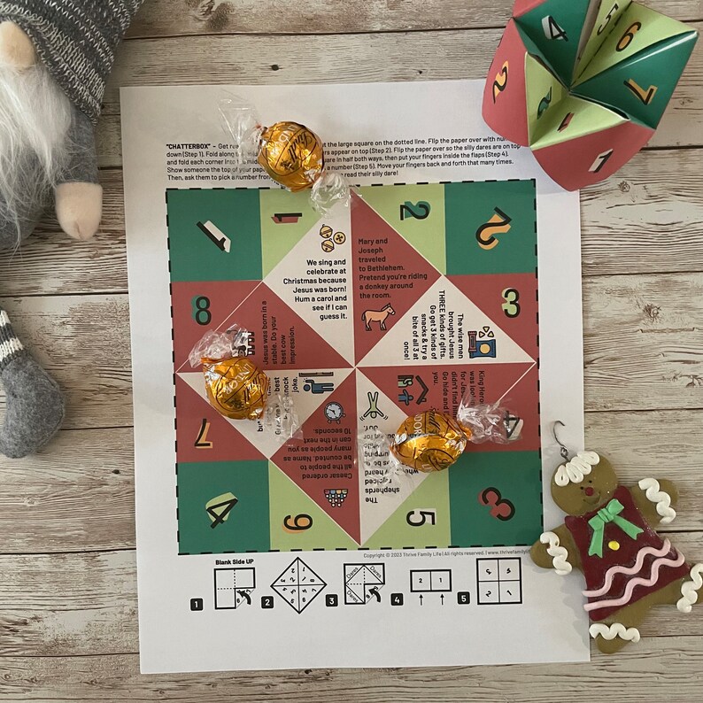Christmas Chatterbox Printable Activity (christian) - Etsy
