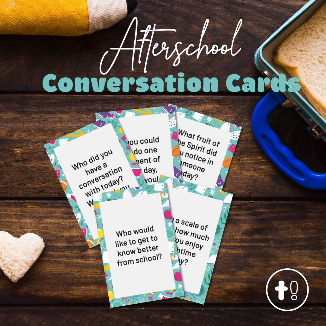 After School Question Cards - Printable Conversation Cards - Etsy