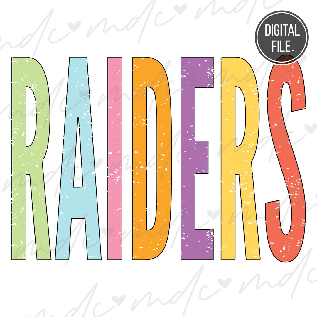 Distressed Colorful Raiders Svg Files for Cricut| Raiders Png| Raiders ...