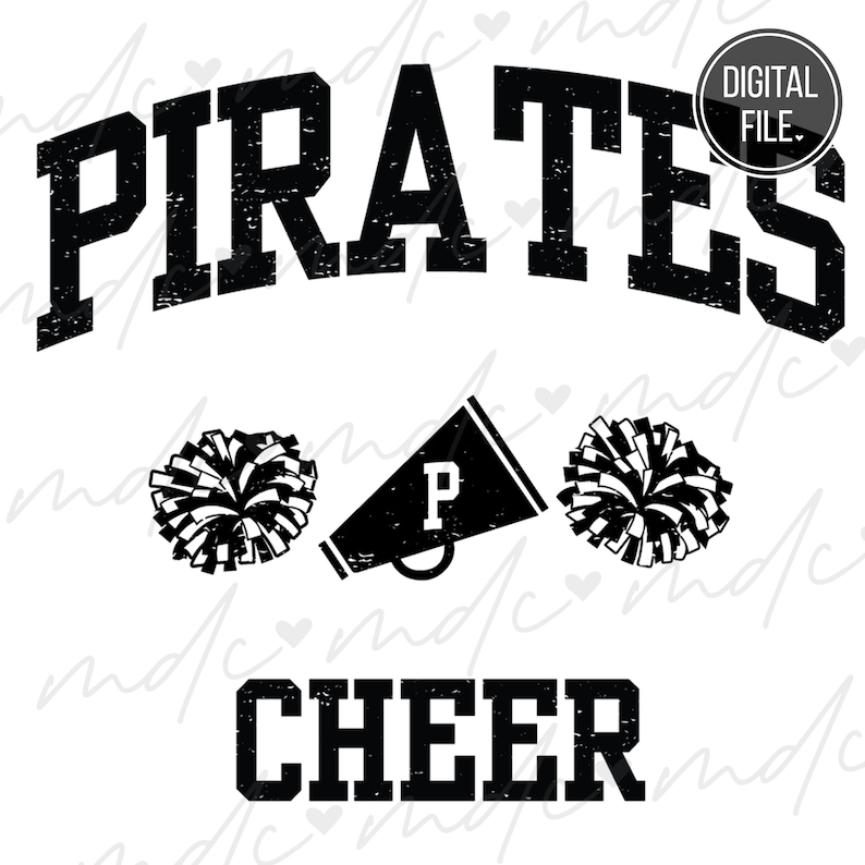 Distressed Pirates Cheer Svg Files for Cricut | Pirates Cheer Png ...