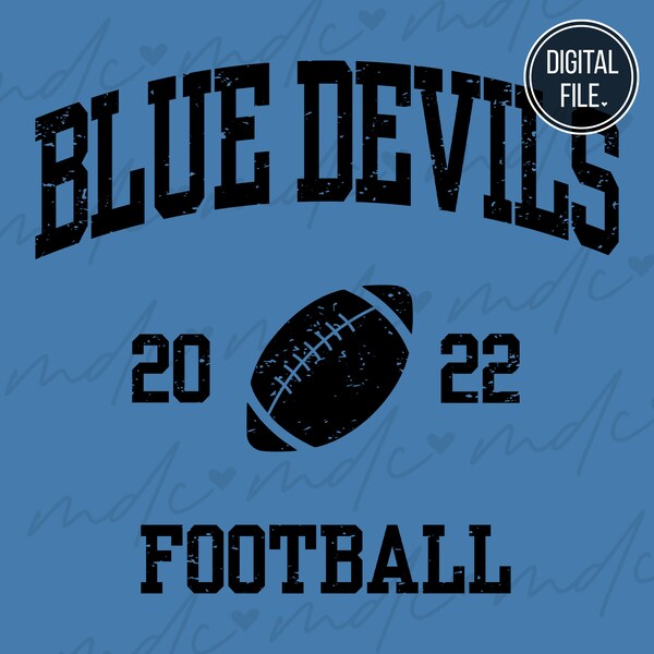 Blue Devil Football Png - Etsy