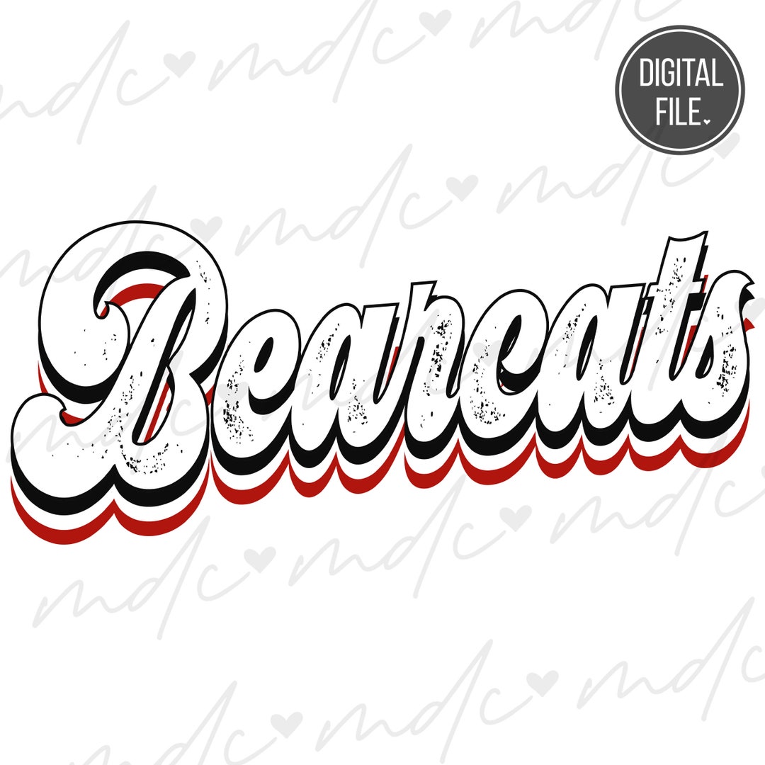 Retro Bearcats Svg Files for Cricut| Bearcats Png | Bearcats Decal Svg ...