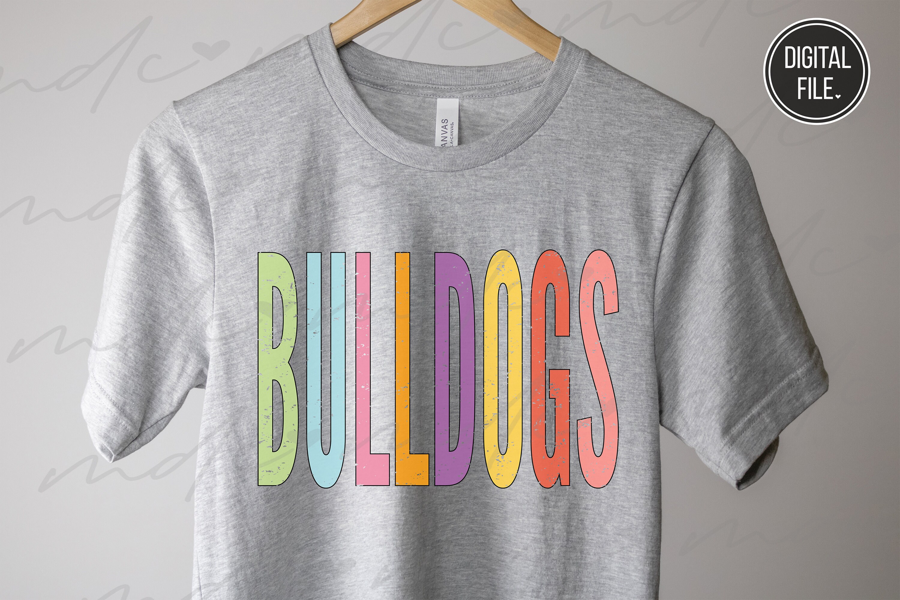 Distressed Colorful Bulldogs Svg Files for Cricut Bulldogs - Etsy