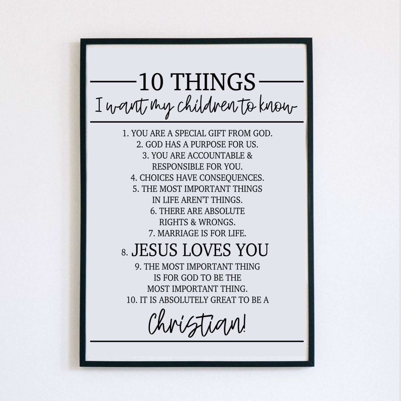 10 Things I Want My Children to Know Family Sign Svg - Etsy