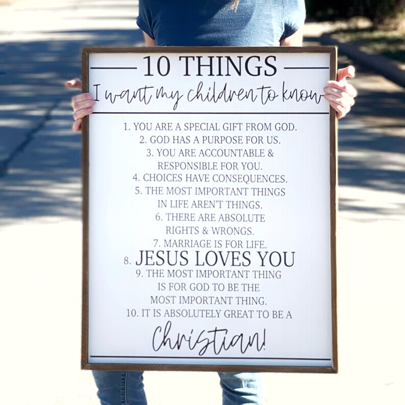 10 Things I Want My Children to Know Family Sign Svg - Etsy