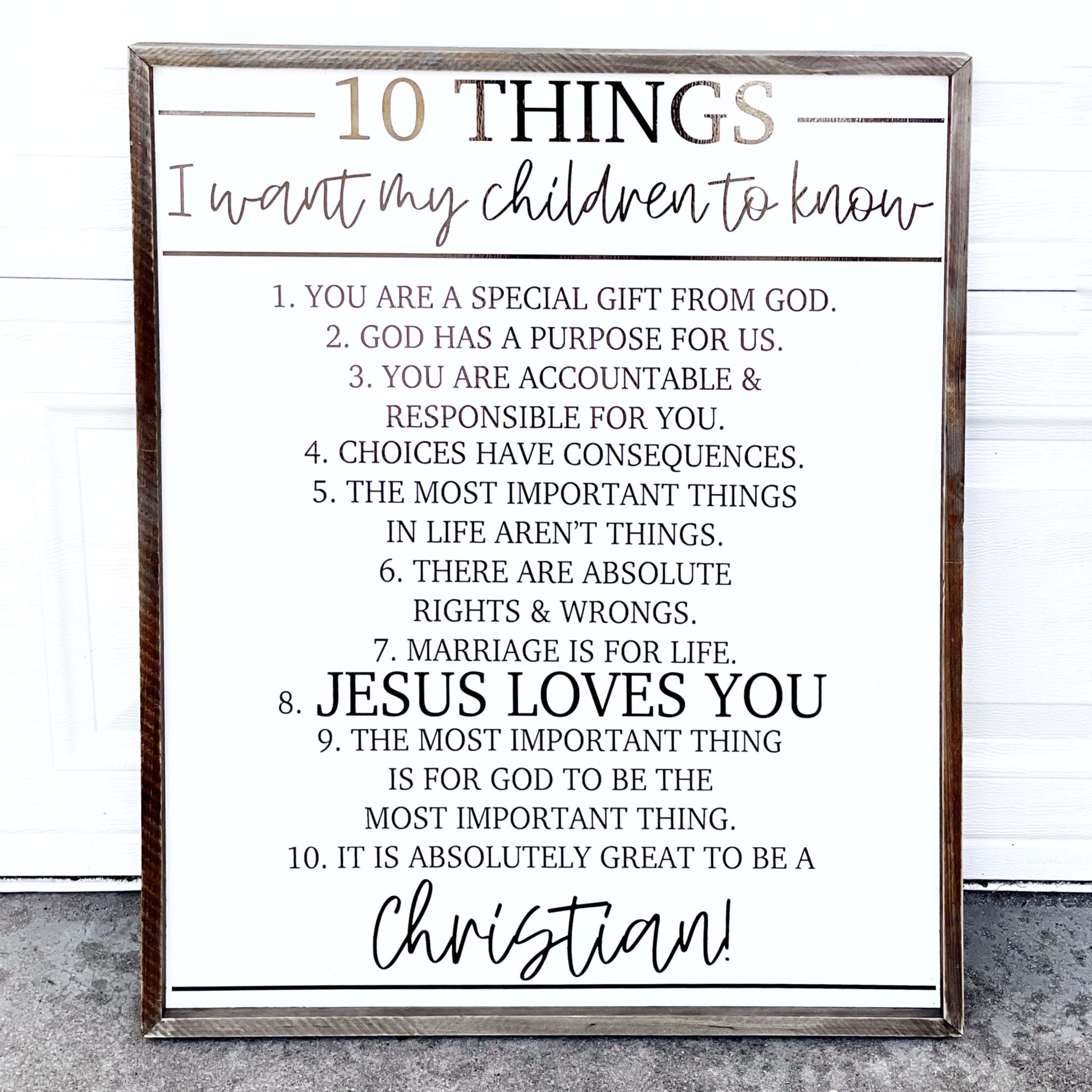 10 Things I Want My Children to Know Family Sign Svg - Etsy