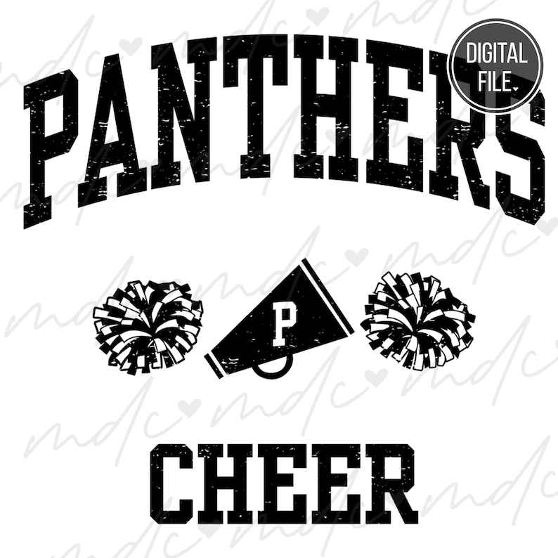 Distressed Panthers Cheer Svg Files for Cricut Panthers - Etsy