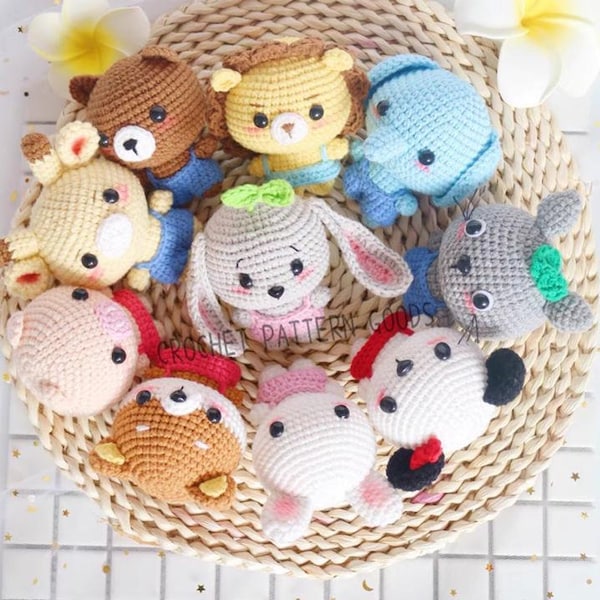 Crochet Animals Keychain - Etsy
