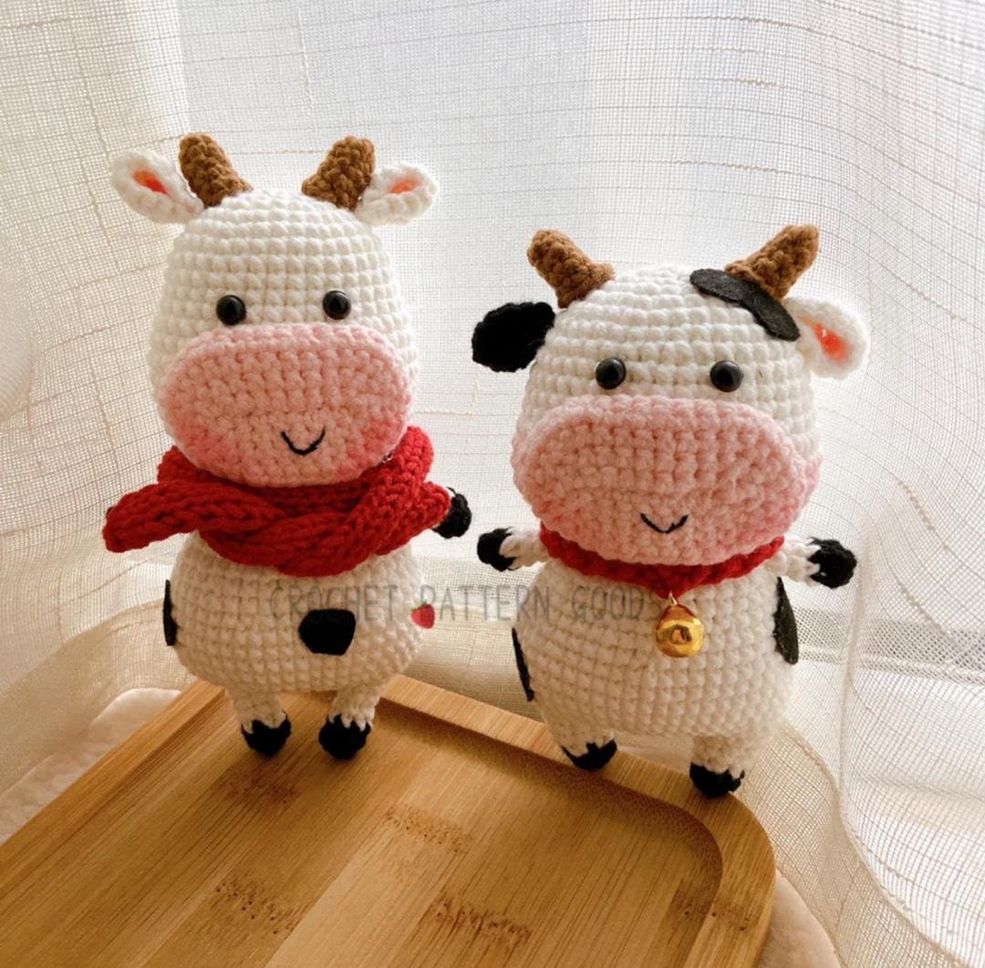 XVA Format Only! 2 Mini Calf Milky Cow Amigurumi Crochet Pattern ...