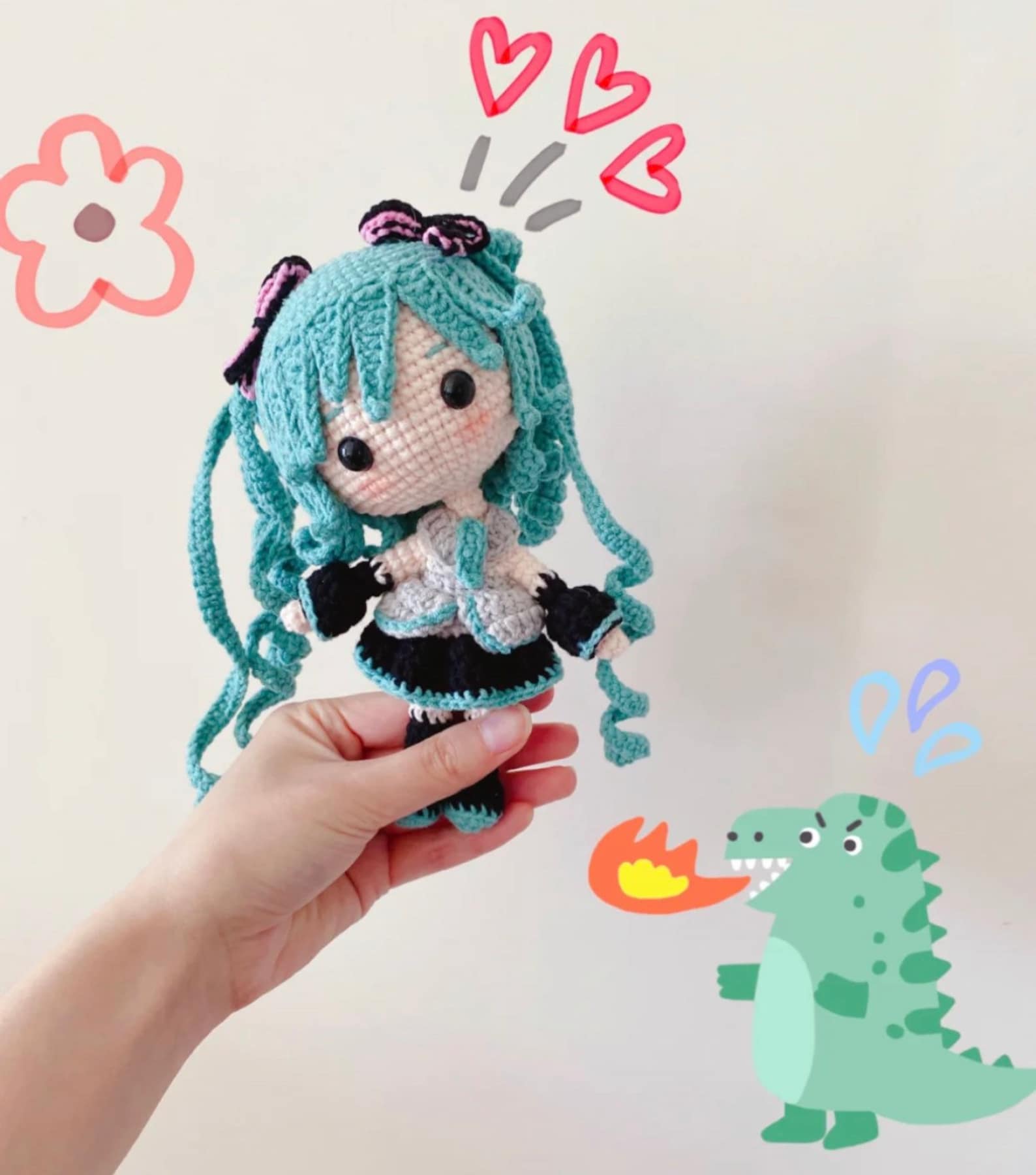 Miku Princess. Amigurumi pattern/ Crochet doll pattern/ | Etsy