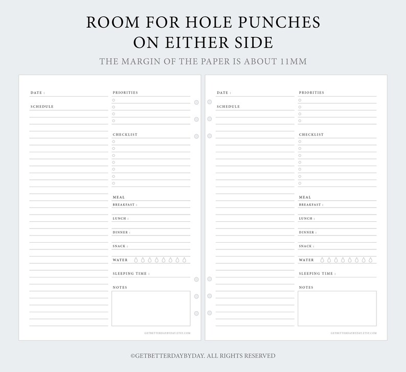 Daily Routine Planner_undated Printable Planner_fillable - Etsy