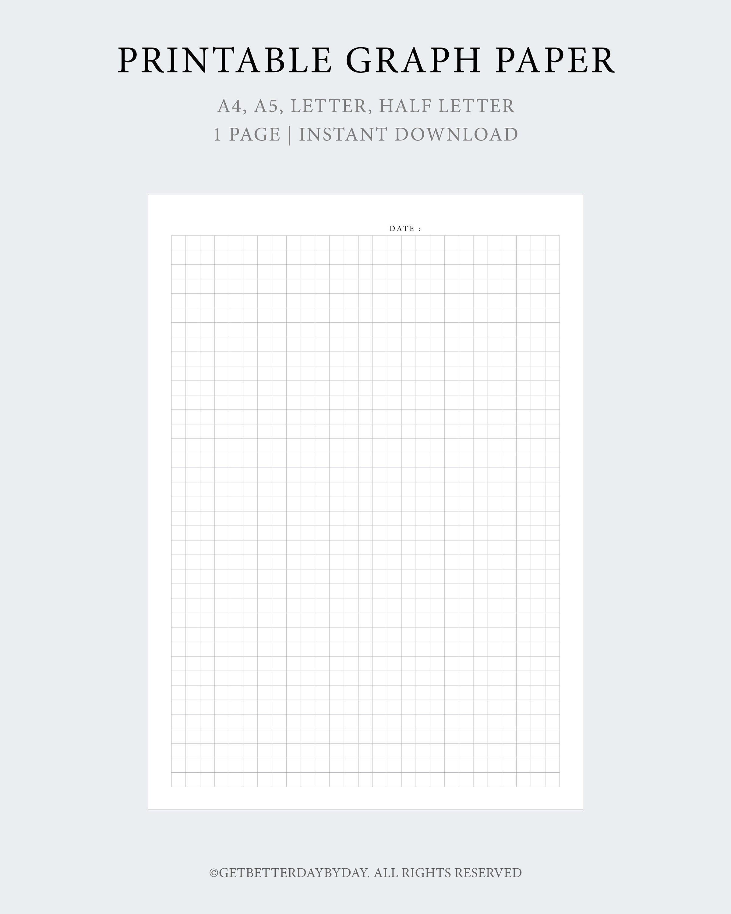 Printable Graph Paper_bullet Journal_note Taking Pages - Etsy