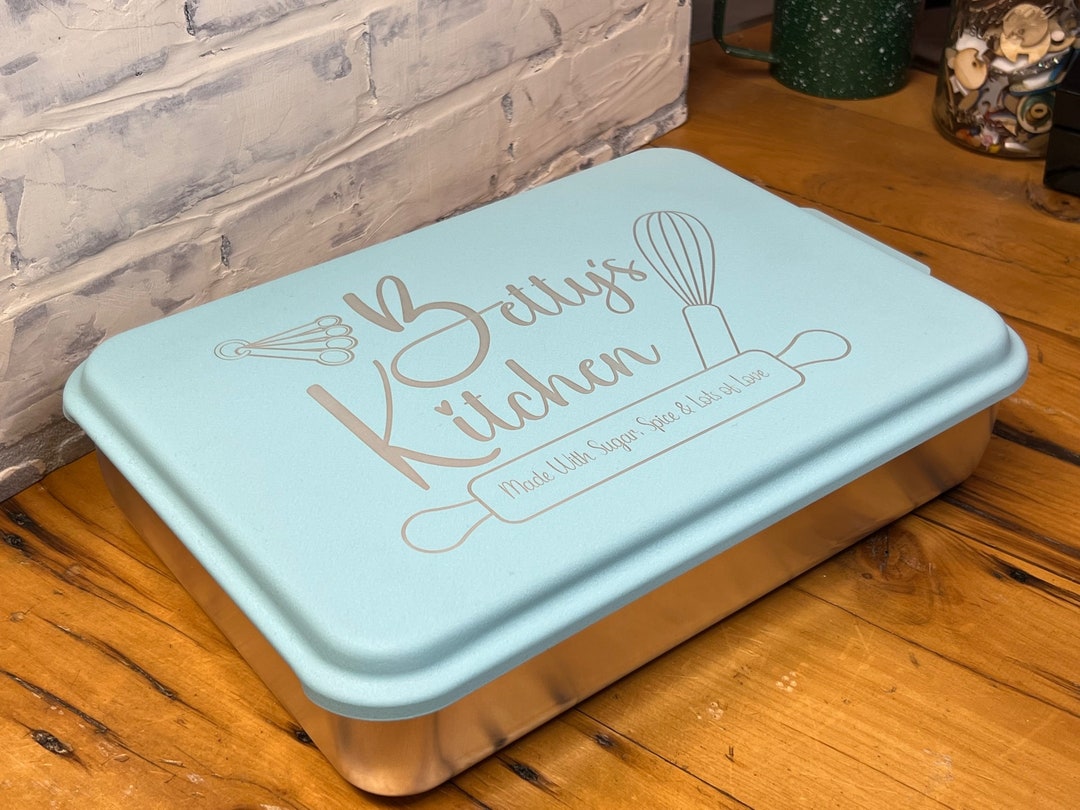 Custom Designed & Engraved Personalized Baking Pan With Lid, Metal ...