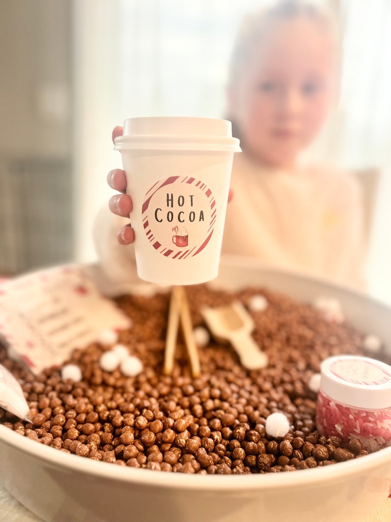 Hot Cocoa Sensory Bin Kit, Hot Chocolate Kit, Christmas Gift, Preschool ...