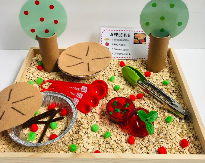 Apple Pie Sensory Bin Kit, Fall Sensory Bin, Preschool Activity Kit ...