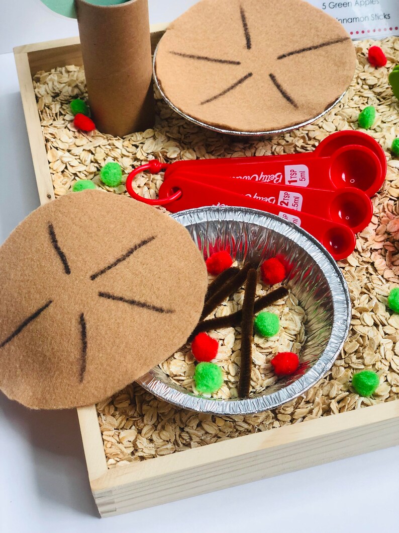 Apple Pie Sensory Bin Kit, Fall Sensory Bin, Preschool Activity Kit ...