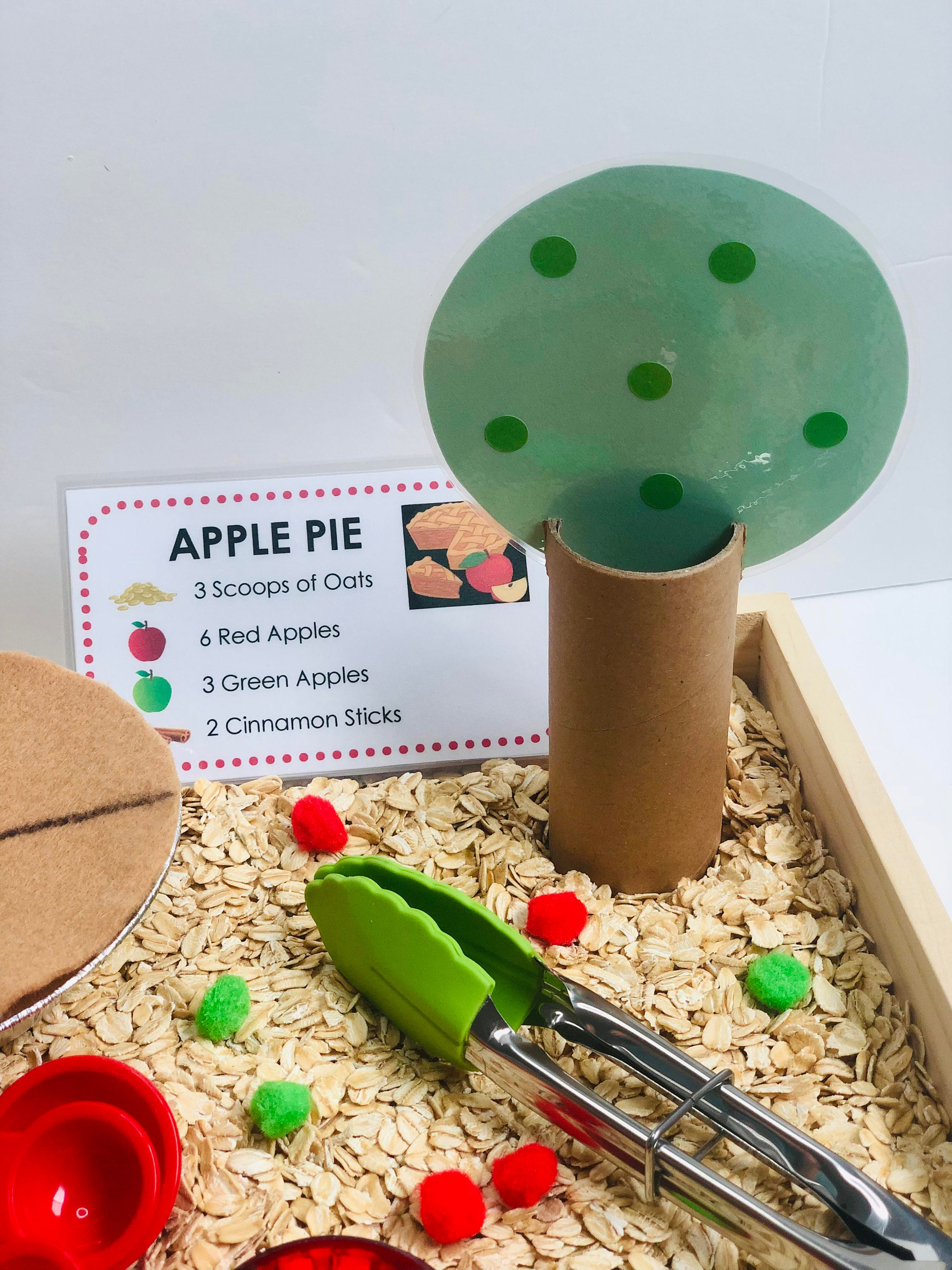 Apple Pie Sensory Bin Kit, Fall Sensory Bin, Preschool Activity Kit ...