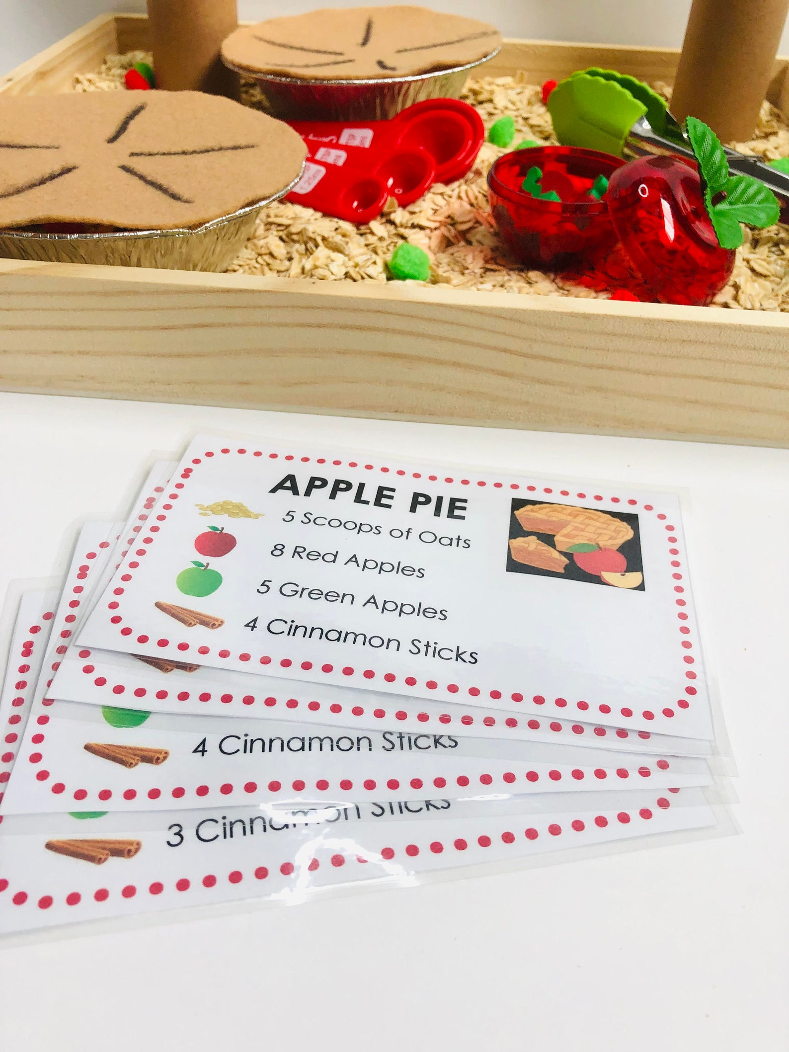Apple Pie Sensory Bin Kit Fall Sensory Bin Preschool - Etsy
