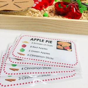 Apple Pie Sensory Bin Kit, Fall Sensory Bin, Preschool Activity Kit ...