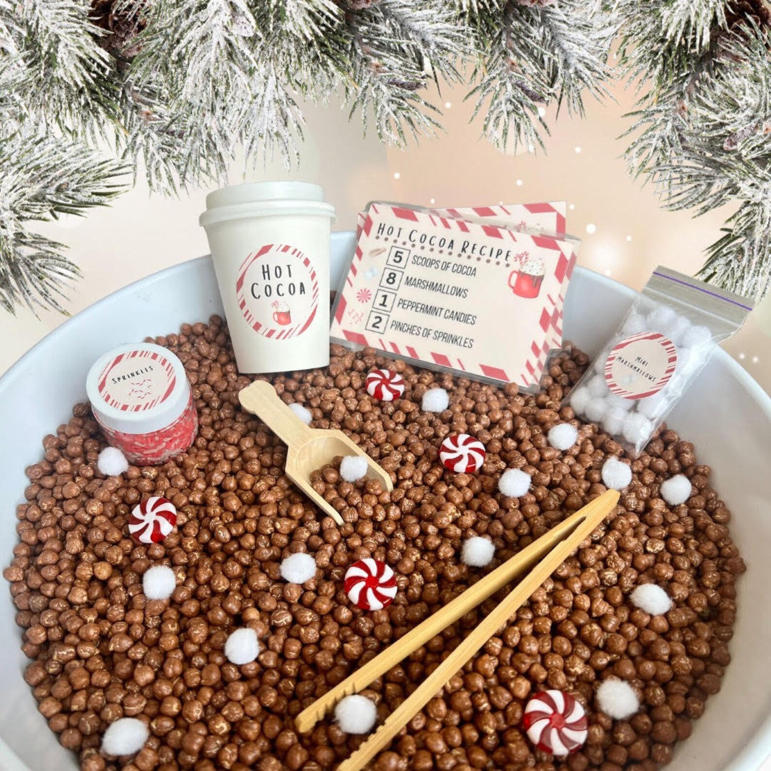 Hot Cocoa Sensory Bin Kit, Hot Chocolate Kit, Christmas Gift, Preschool ...