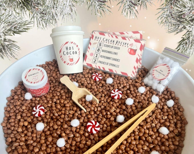 Hot Cocoa Sensory Bin Kit, Hot Chocolate Kit, Christmas Gift, Preschool ...