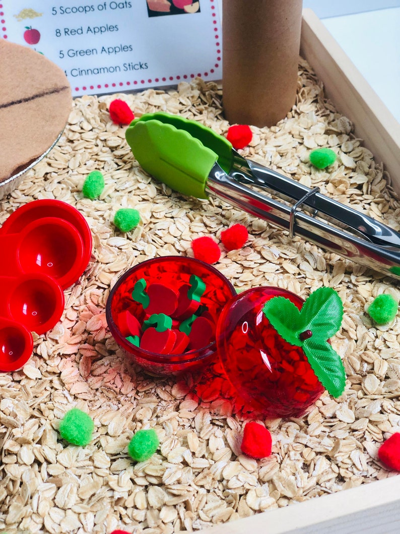 Apple Pie Sensory Bin Kit, Fall Sensory Bin, Preschool Activity Kit ...
