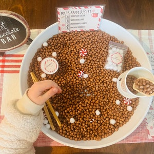 Hot Cocoa Sensory Bin Kit, Hot Chocolate Kit, Christmas Gift, Preschool ...