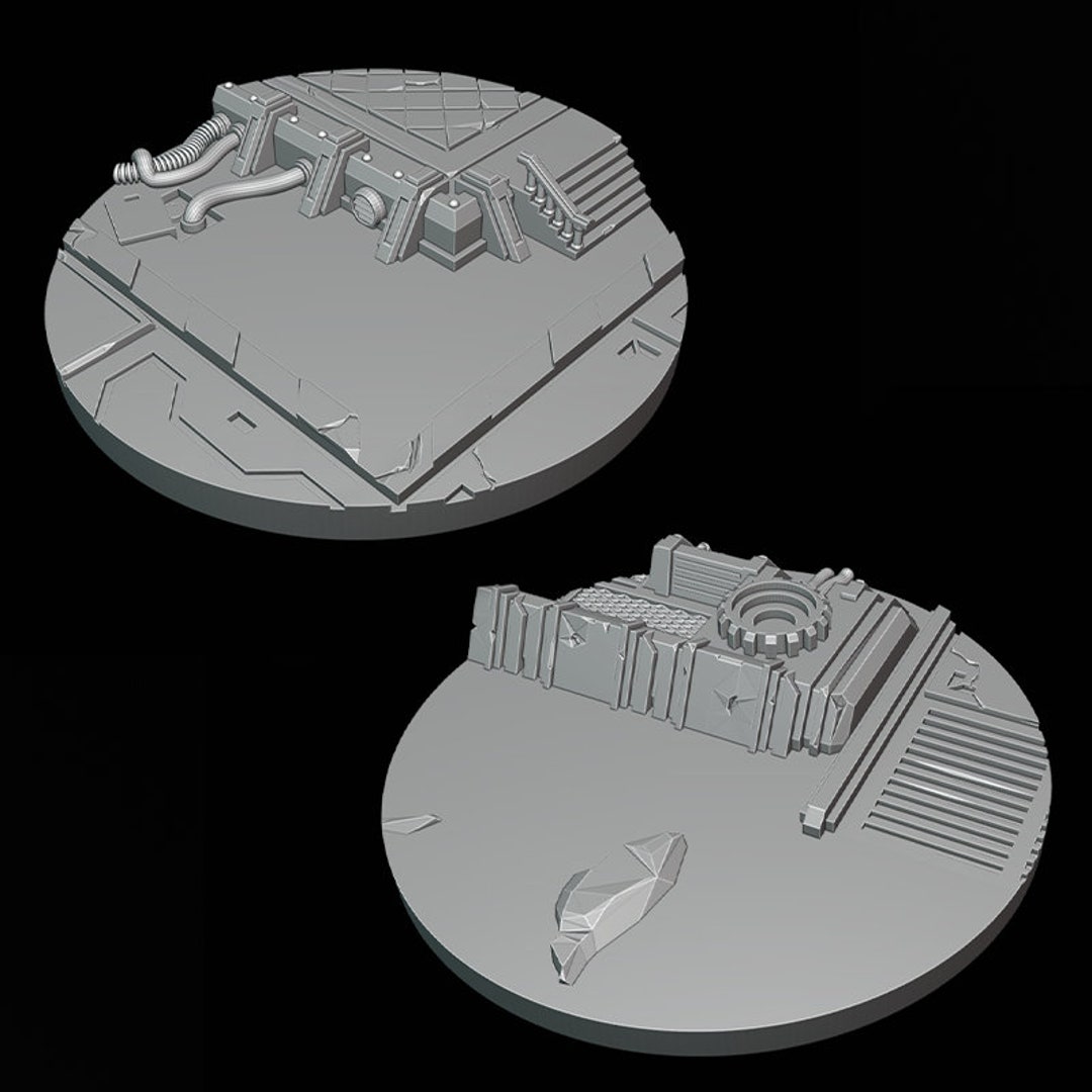 80mm Round Outpost Scenic Bases pack of 2 Compatible With Warhound ...