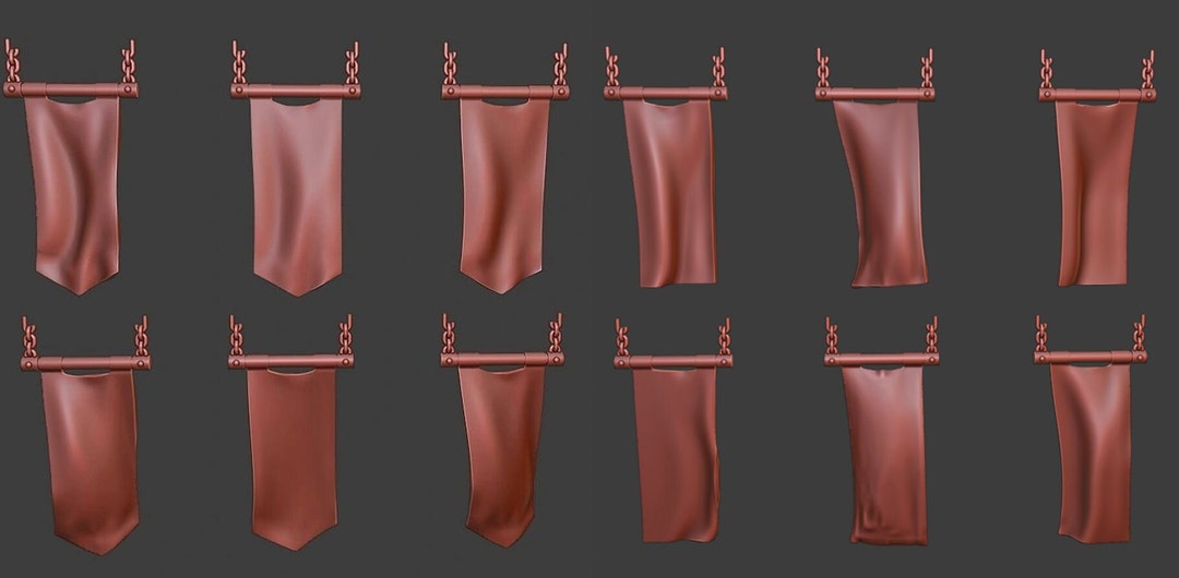 12 Gun Weapon Banners Set Compatible With Adeptus Titanicus Warlord ...